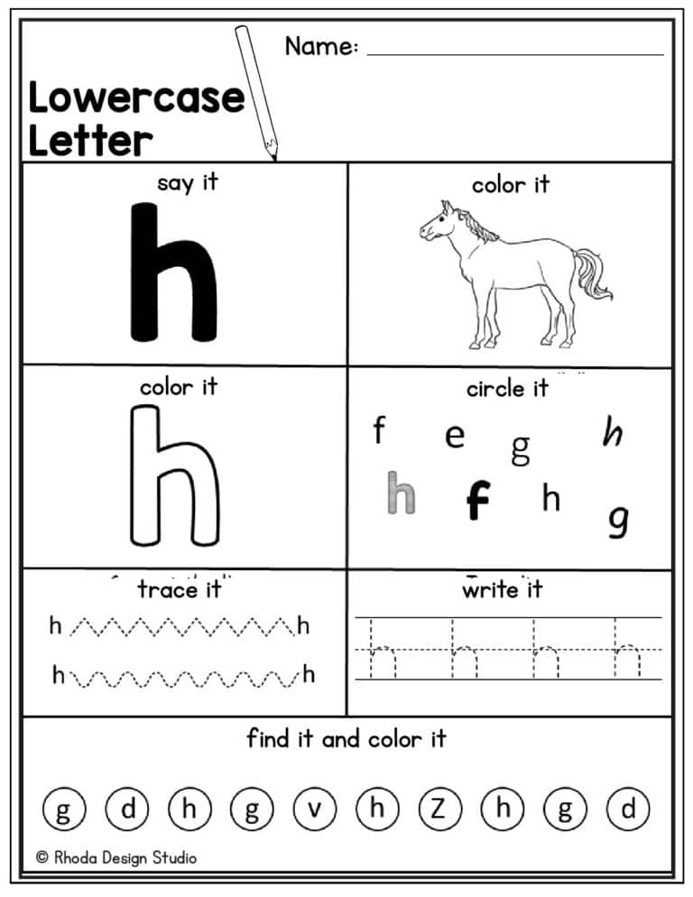 Letter H Coloring Pages