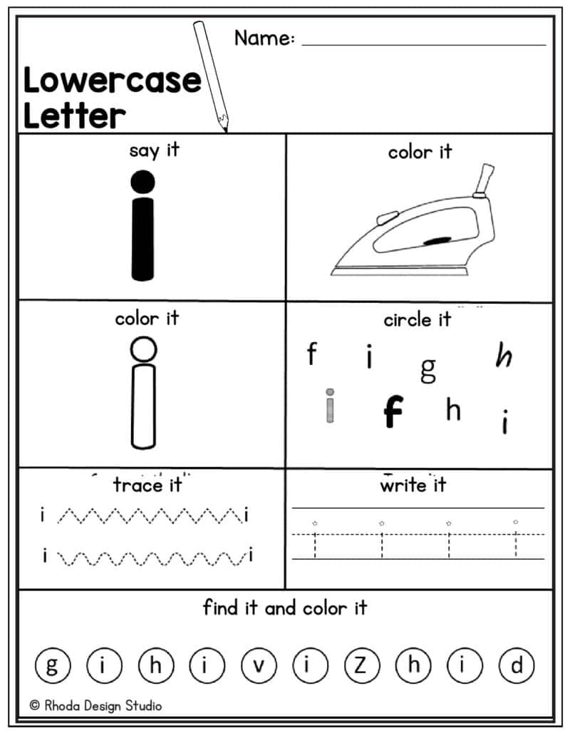 Letter I Coloring Pages