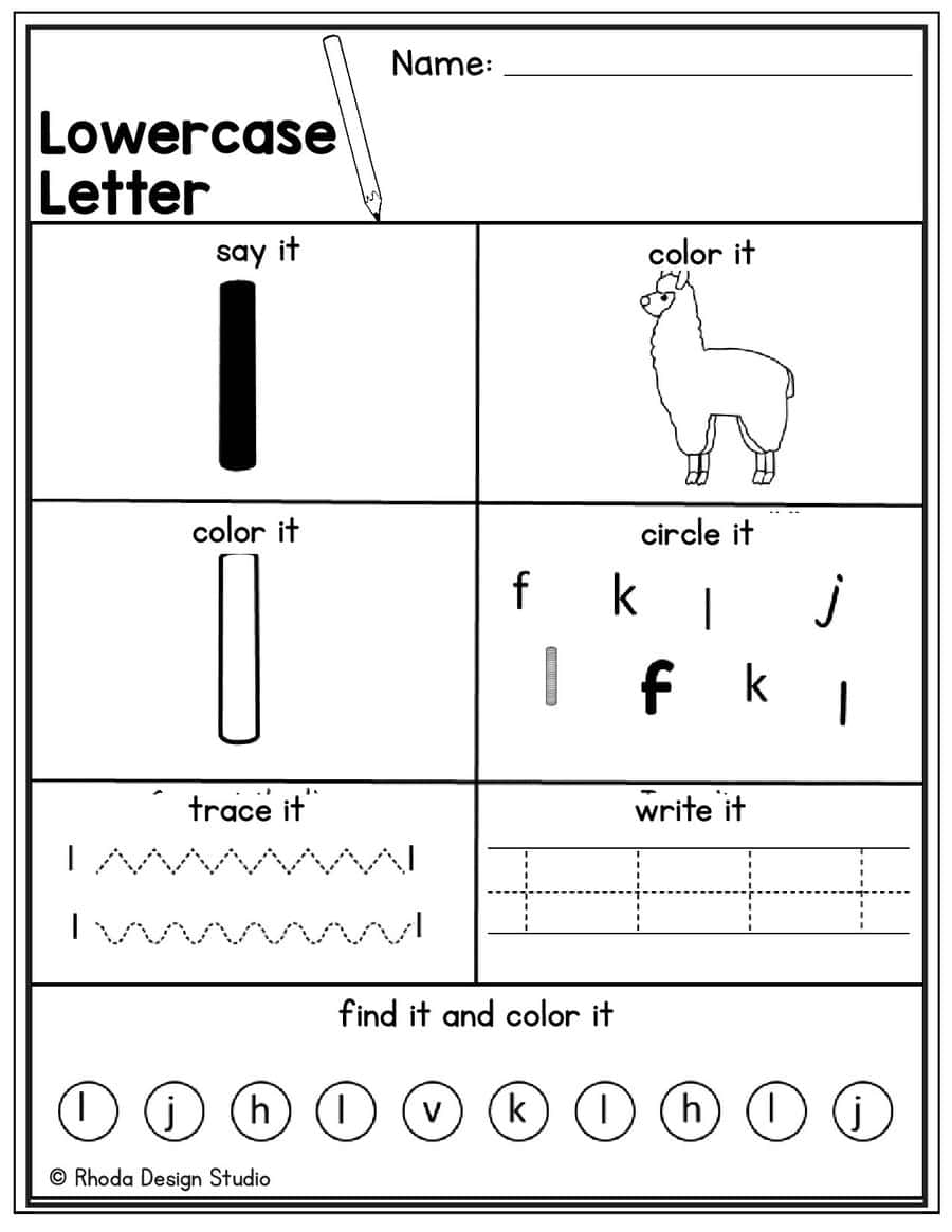 Letter L Coloring Pages