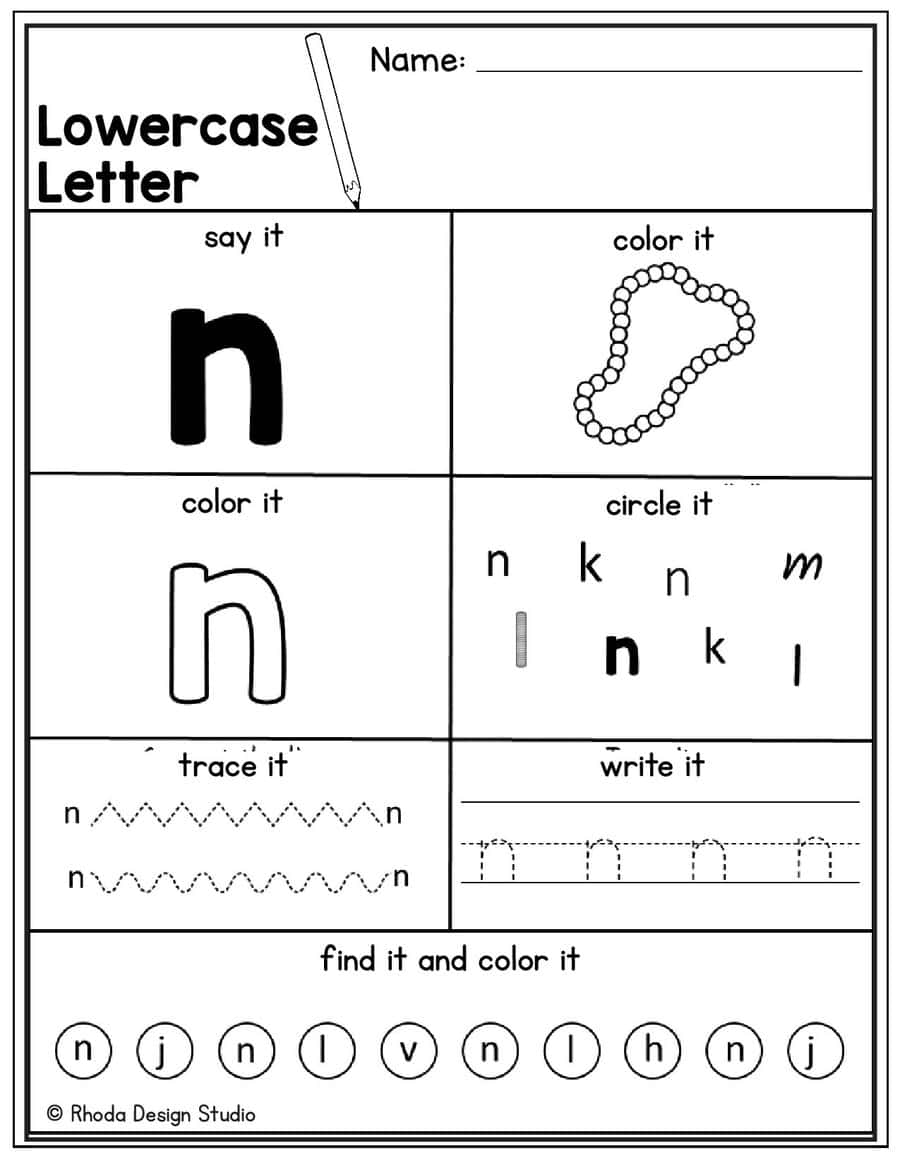 Letter N Coloring Pages