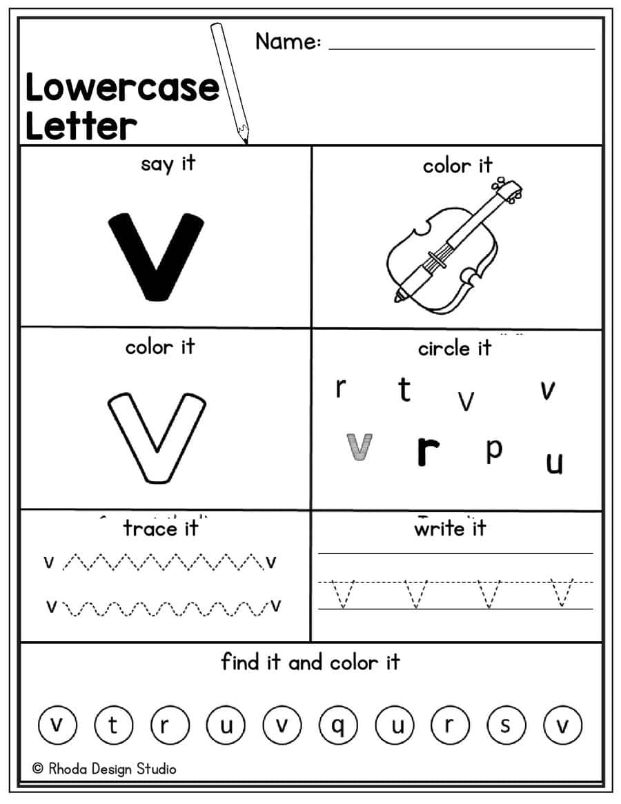 Letter V Coloring Pages