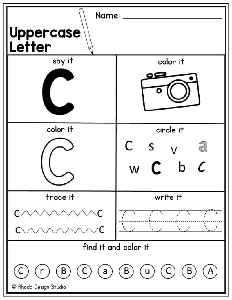 Letter C Coloring Pages
