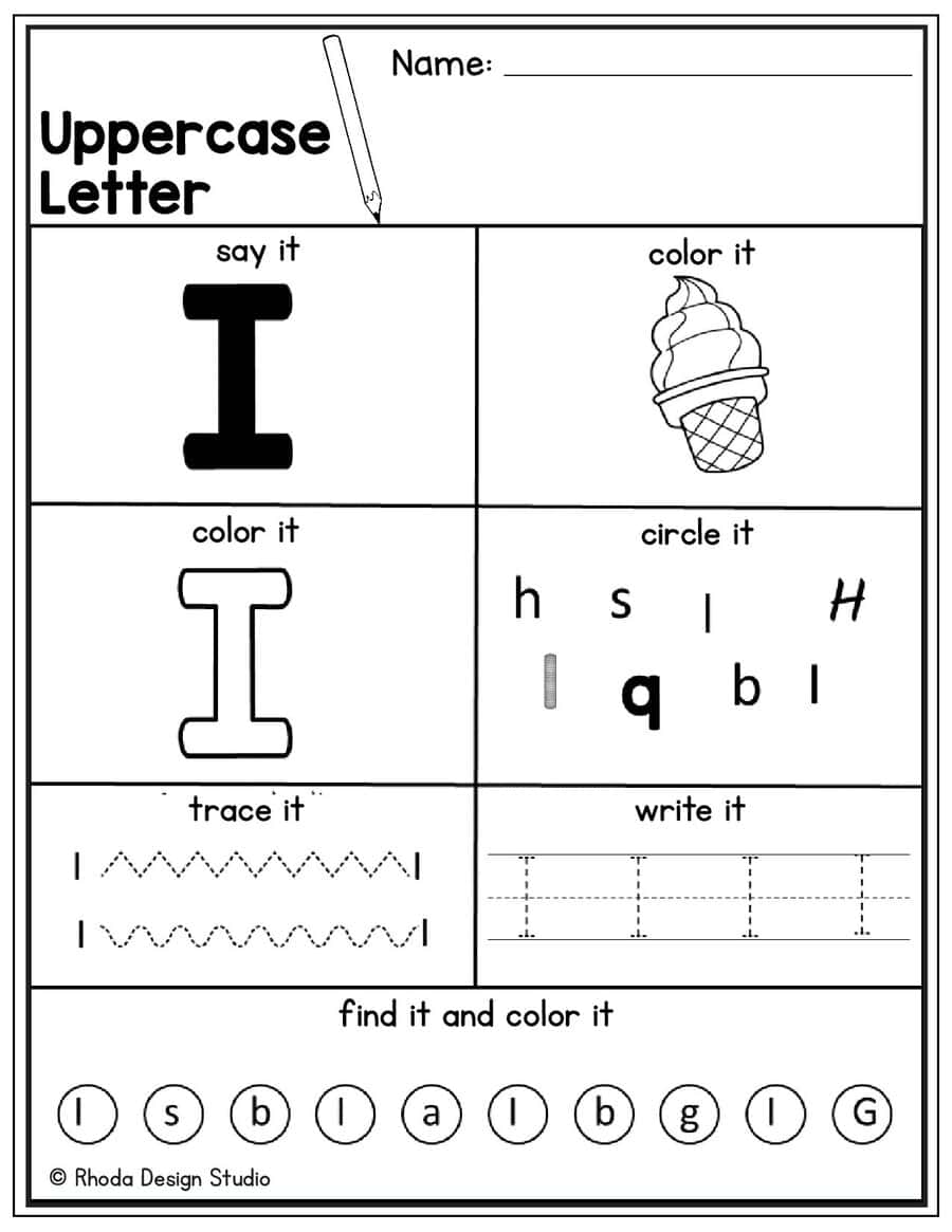 Letter I Coloring Pages