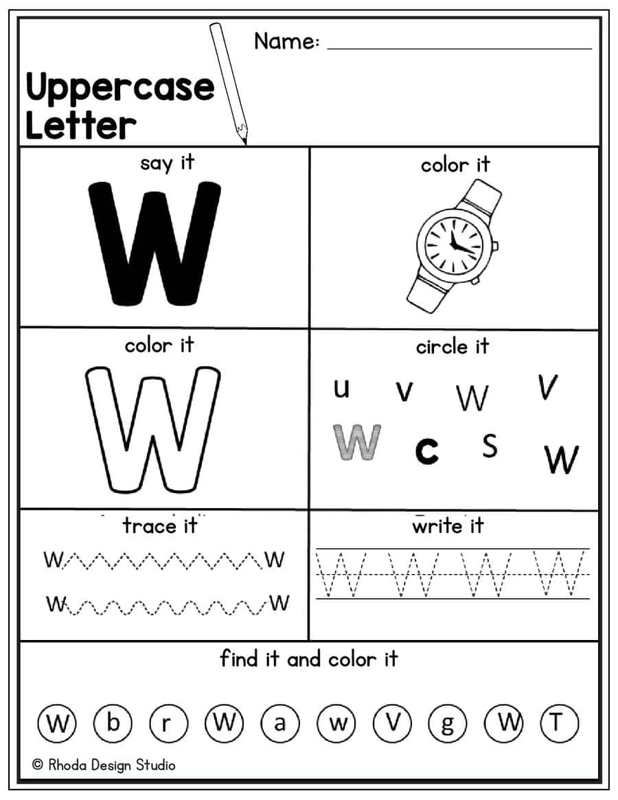 Letter W Coloring Pages