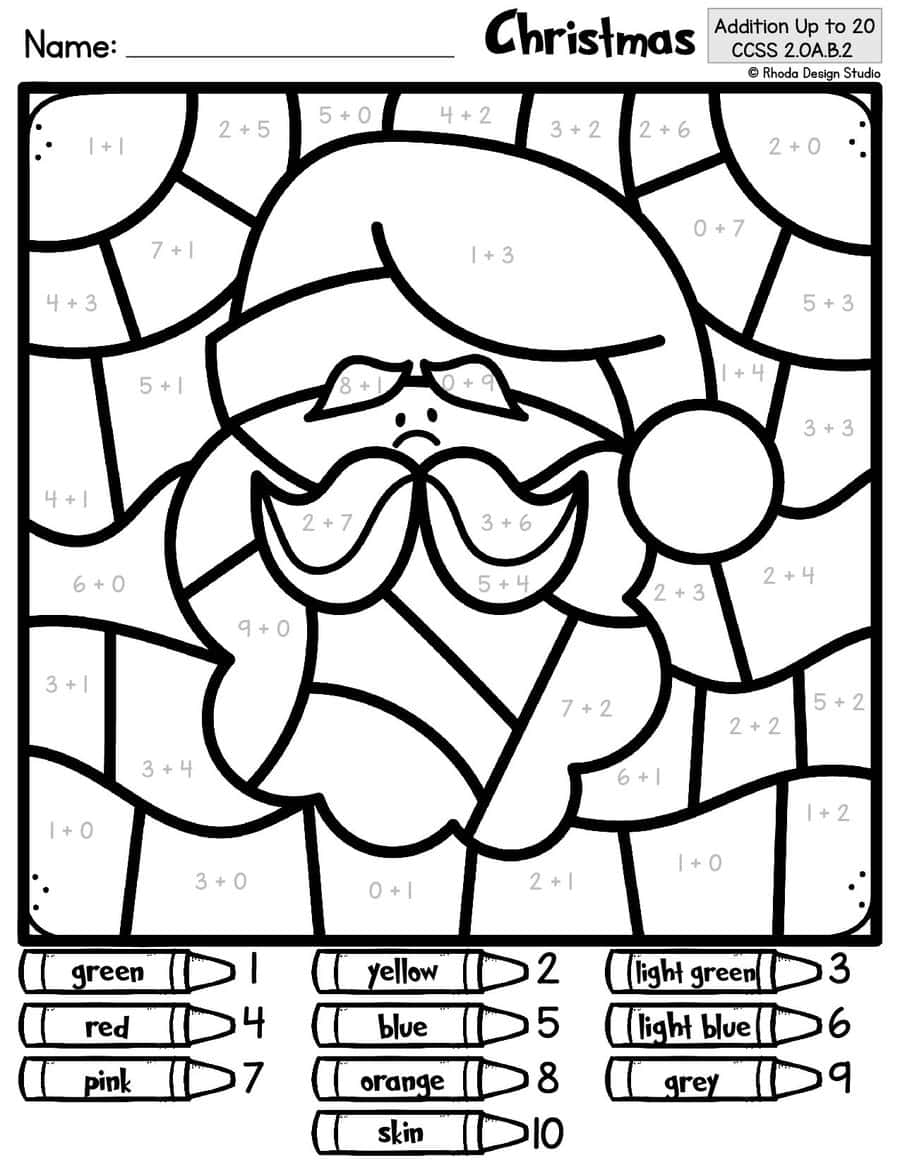 Fun and Free Christmas Color by Number Coloring Pages