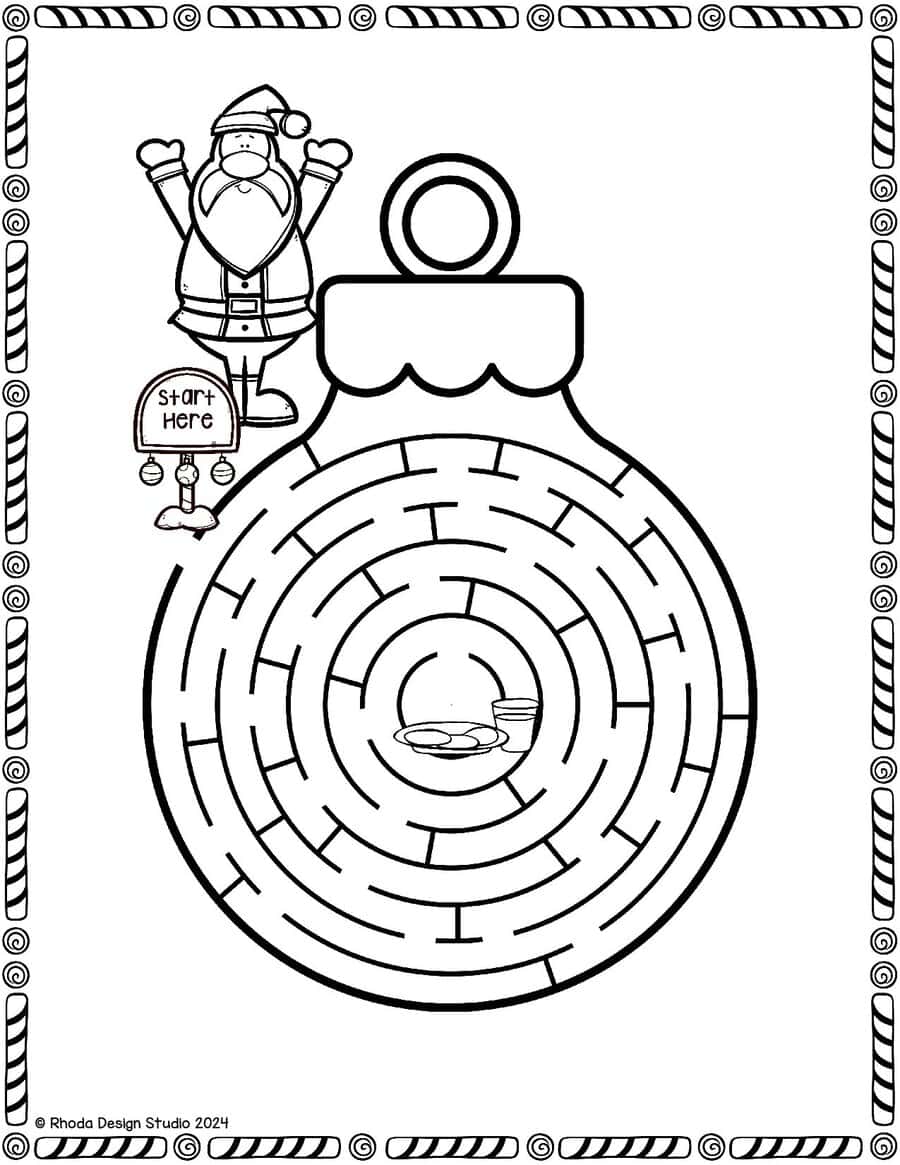 10 Free Christmas Maze Puzzles to Color