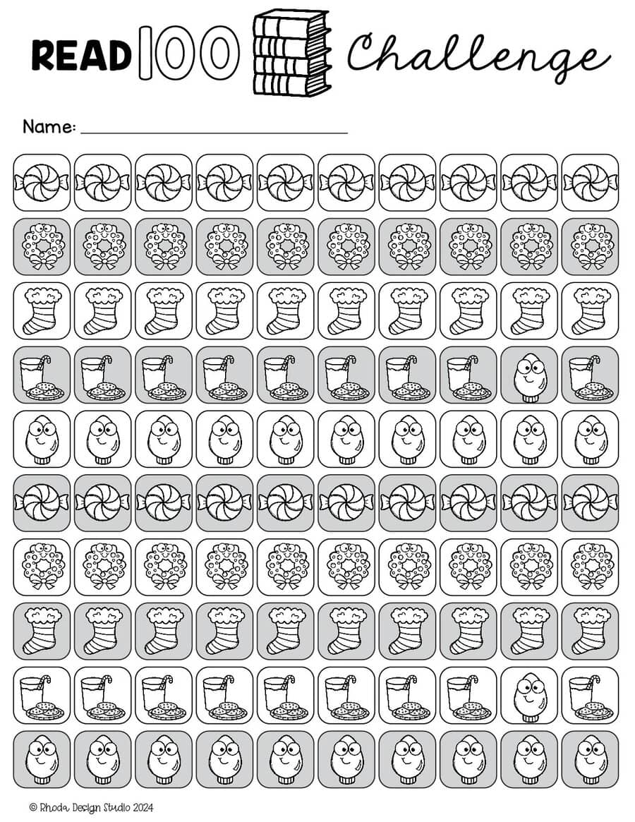 Free Printable Christmas Reading Logs for Homework and Tracking