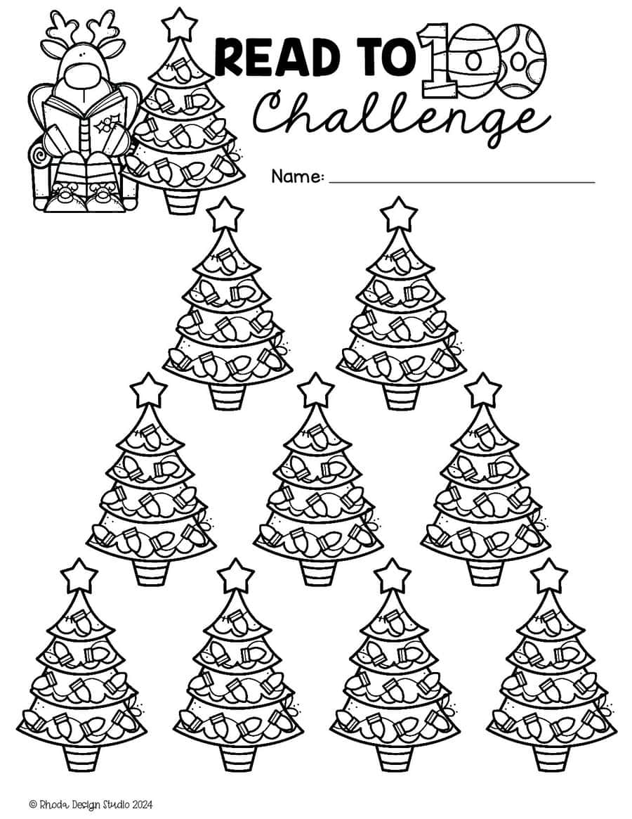 Free Printable Christmas Reading Logs for Homework and Tracking