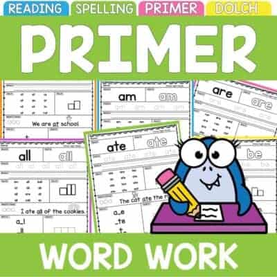 10 Free Primer Dolch Sight Word Worksheets