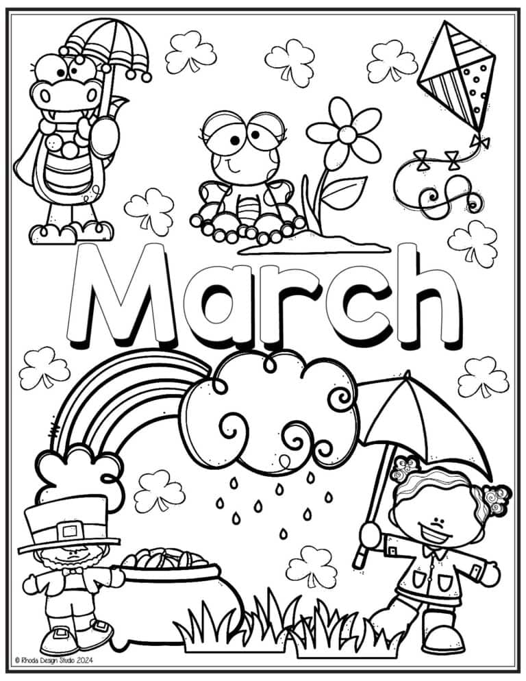 Free Printable Months of the Year Coloring Pages