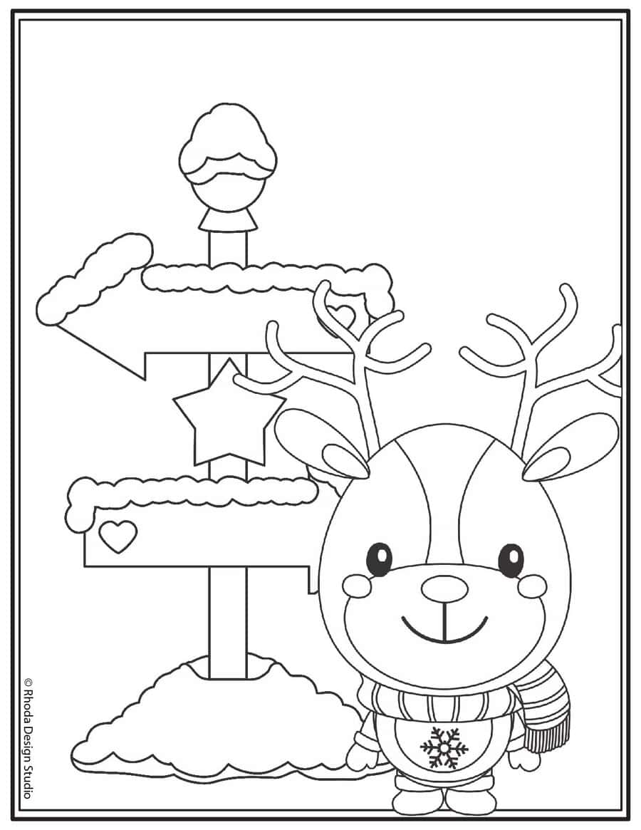 25 Winter Coloring Pages Free for Kids
