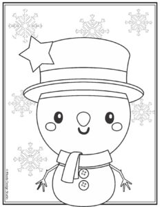 25 Winter Coloring Pages Free for Kids