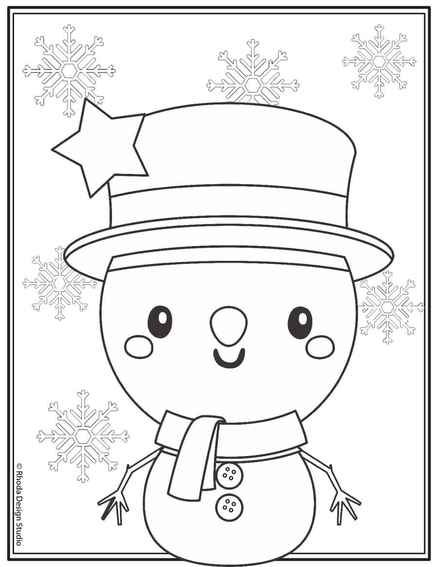 25 Winter Coloring Pages Free for Kids