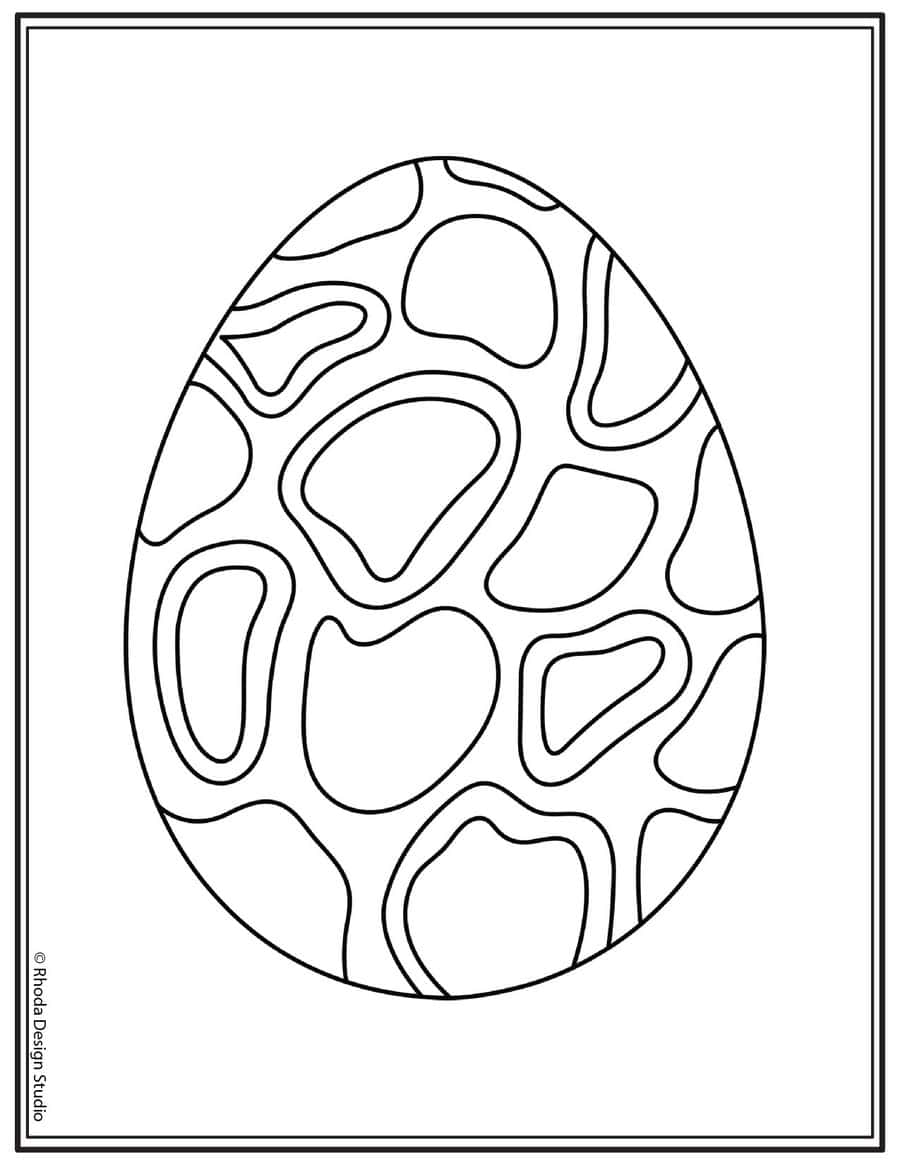 Free Decorated Easter Egg Coloring Pages