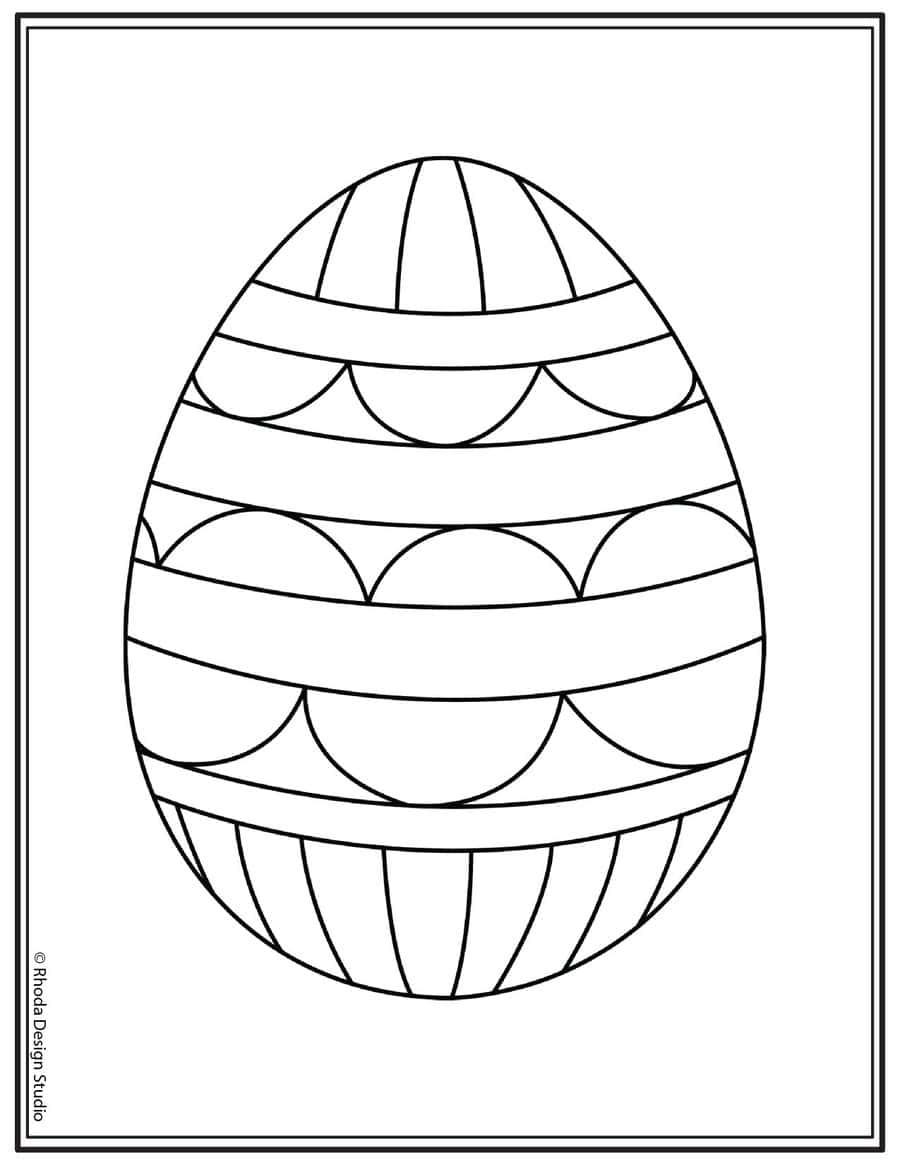 Free Decorated Easter Egg Coloring Pages