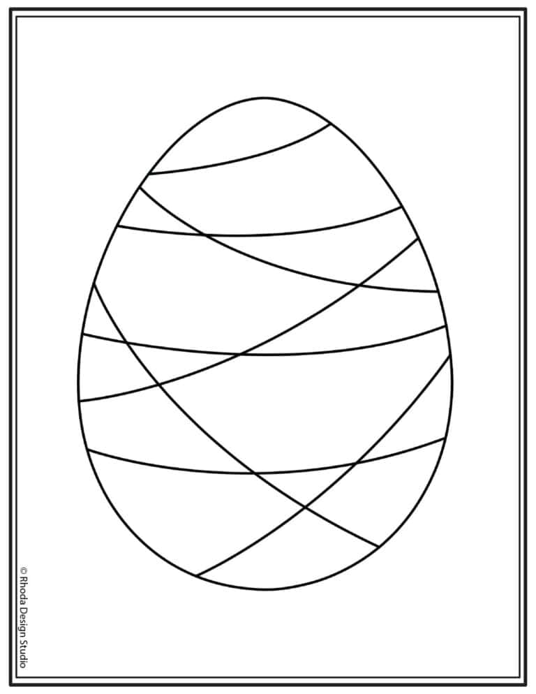 Free Decorated Easter Egg Coloring Pages