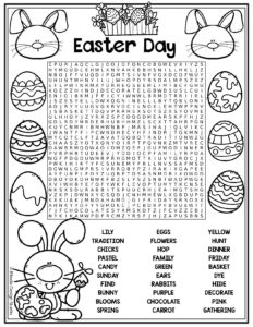 Printable Easter Word Search Puzzles
