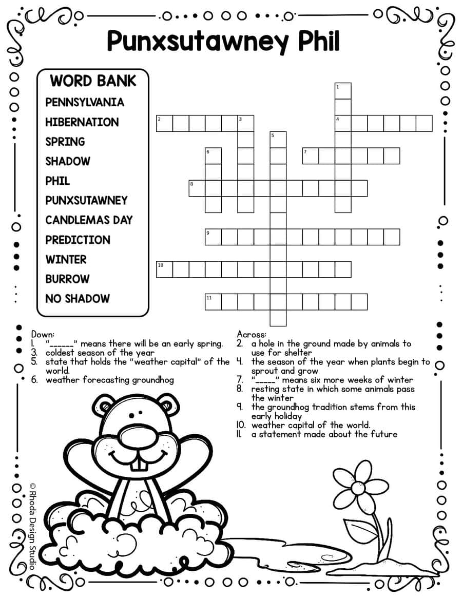 Free Groundhog's Day Activities and Coloring Pages