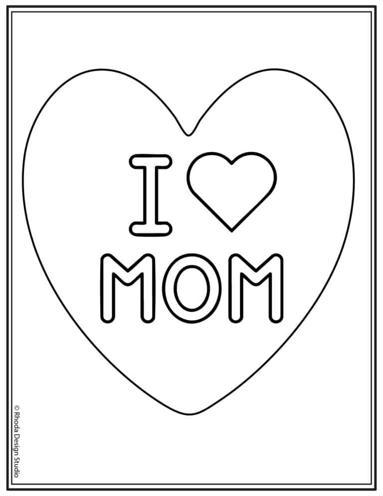 Happy Mother's Day Coloring Pages